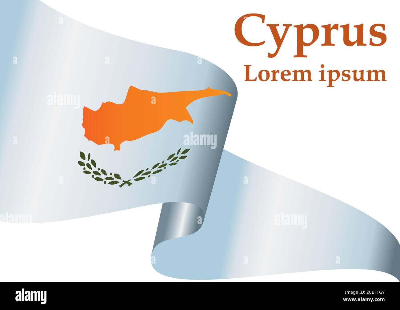 Flag of Cyprus, Republic of Cyprus. Template for award design, an ...
