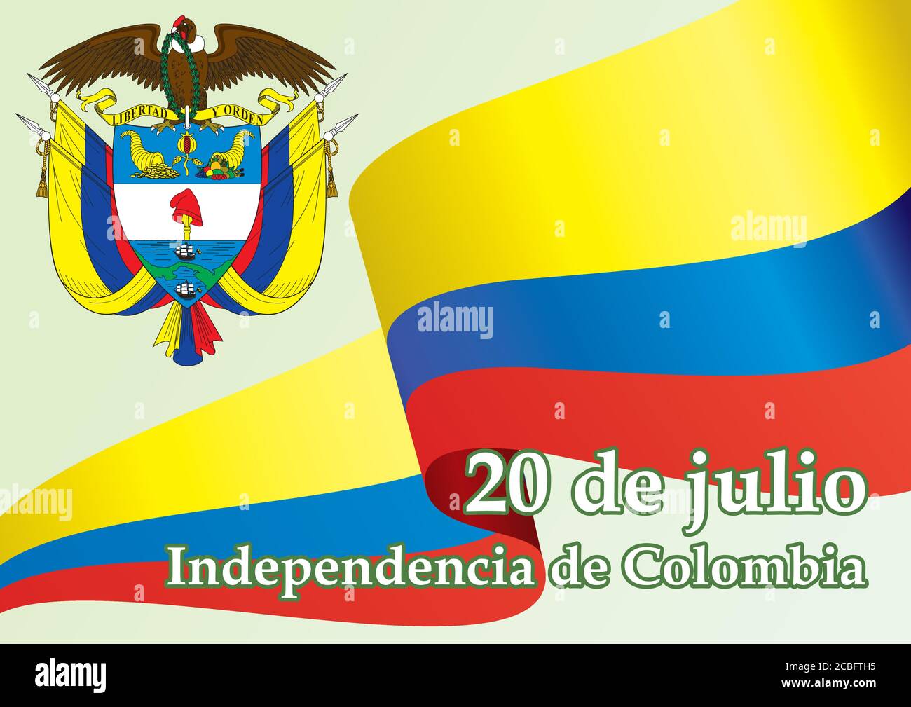July 20, Declaration of Independence of Colombia. Flag of Colombia ...