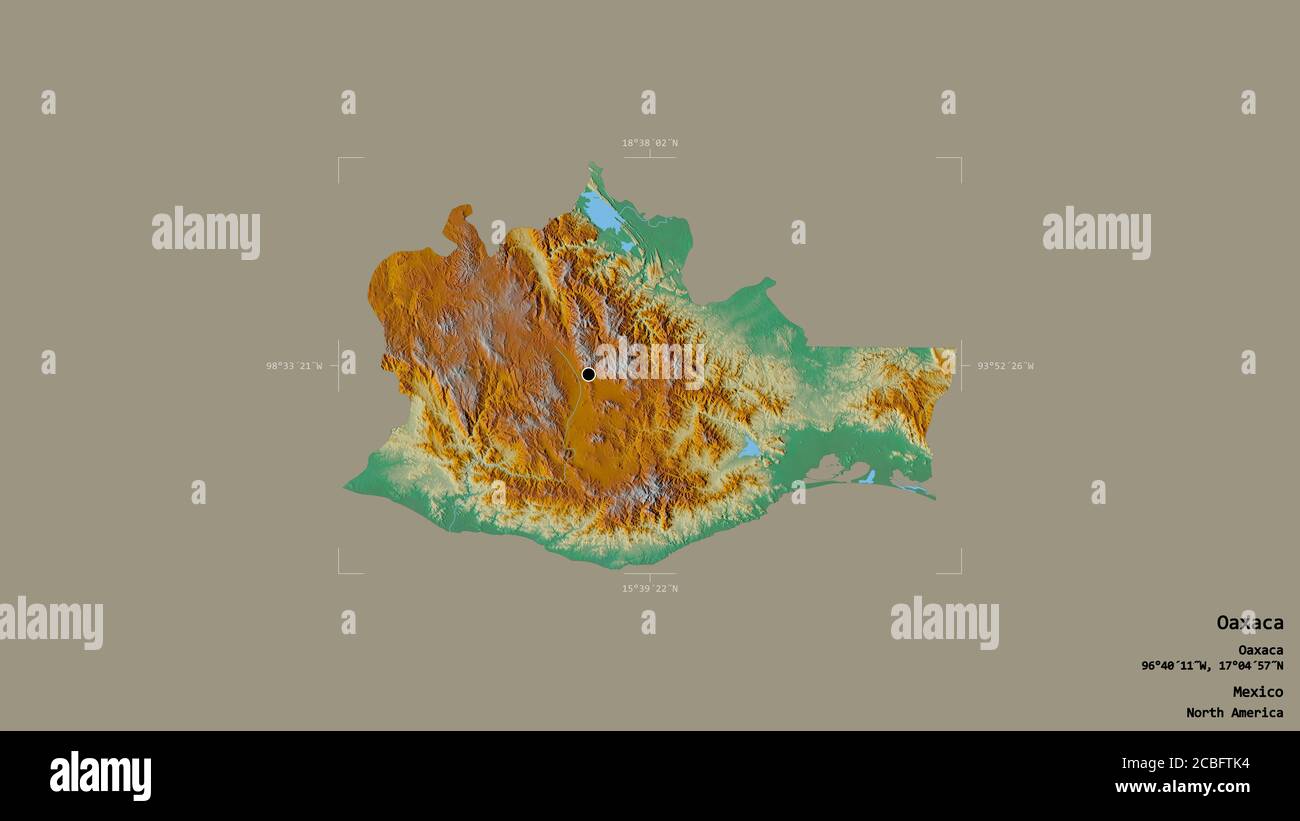 Oaxaca on a map hi-res stock photography and images - Alamy