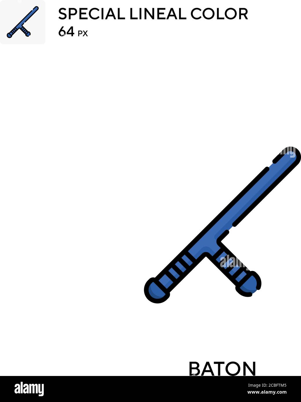 Baton Simple vector icon. Baton icons for your business project Stock ...