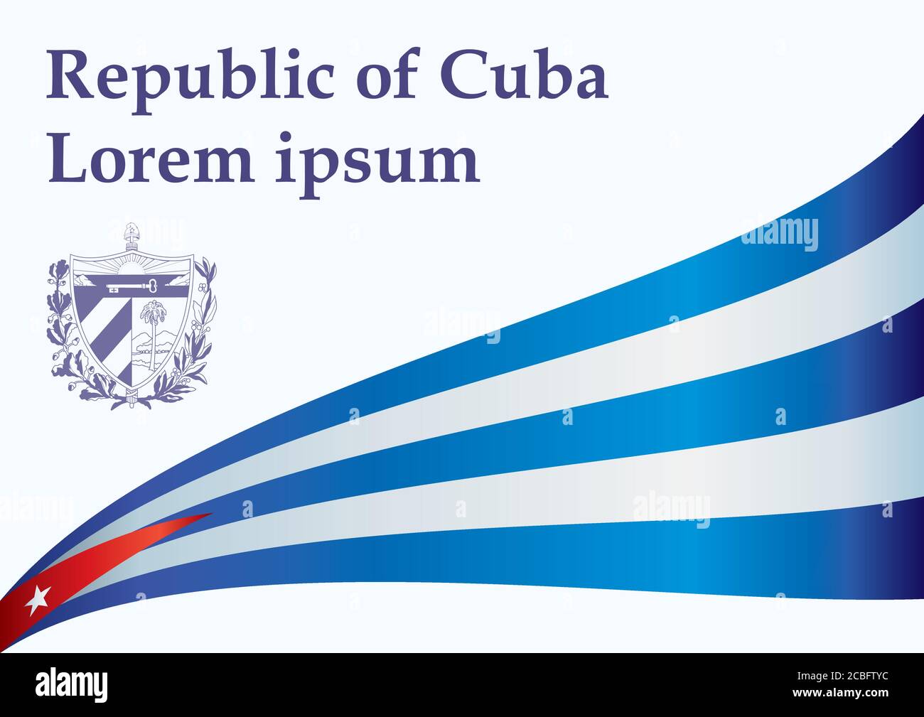 Flag of Cuba, Republic of Cuba. Template for award design, an official ...