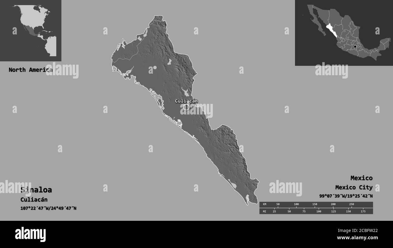 Map of culiacan mexico hi-res stock photography and images - Alamy