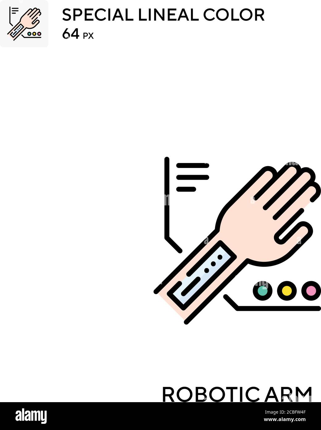 Robotic arm Simple vector icon. Robotic arm icons for your business ...