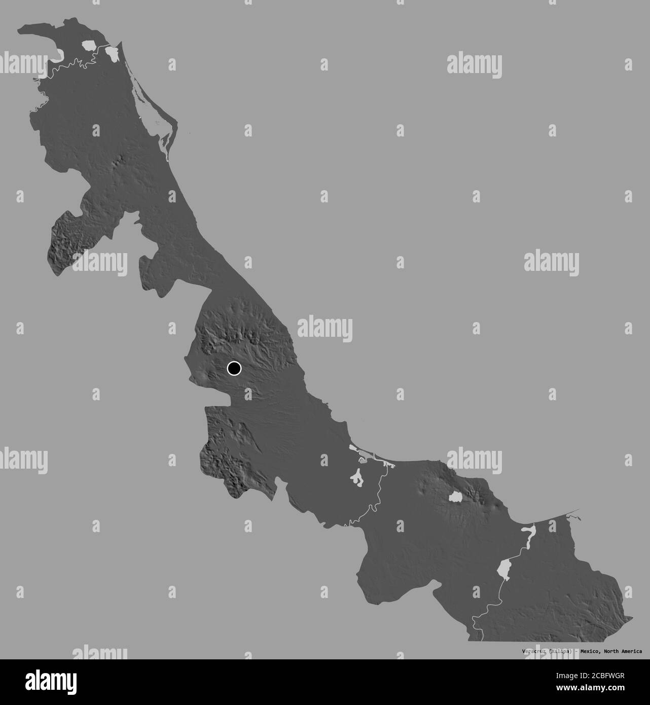 Mapa Veracruz Mexico Shape Of Veracruz, State Of Mexico, With Its