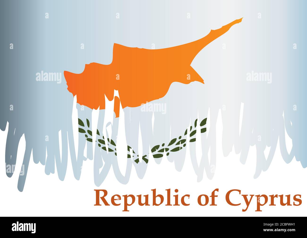 Flag of Cyprus, Republic of Cyprus. Template for award design, an ...