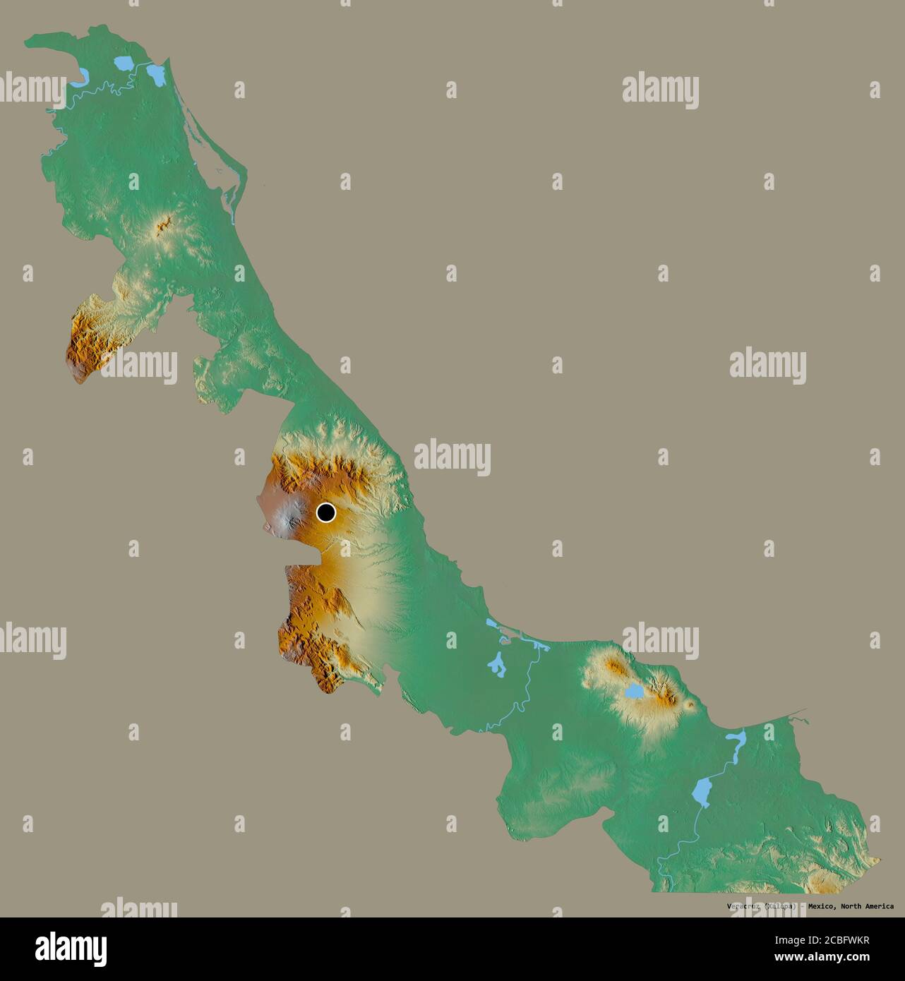 Mapa Veracruz Mexico Shape Of Veracruz, State Of Mexico, With Its