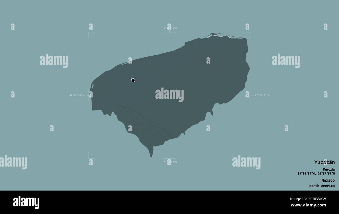 Merida mexico on a map hi-res stock photography and images - Alamy