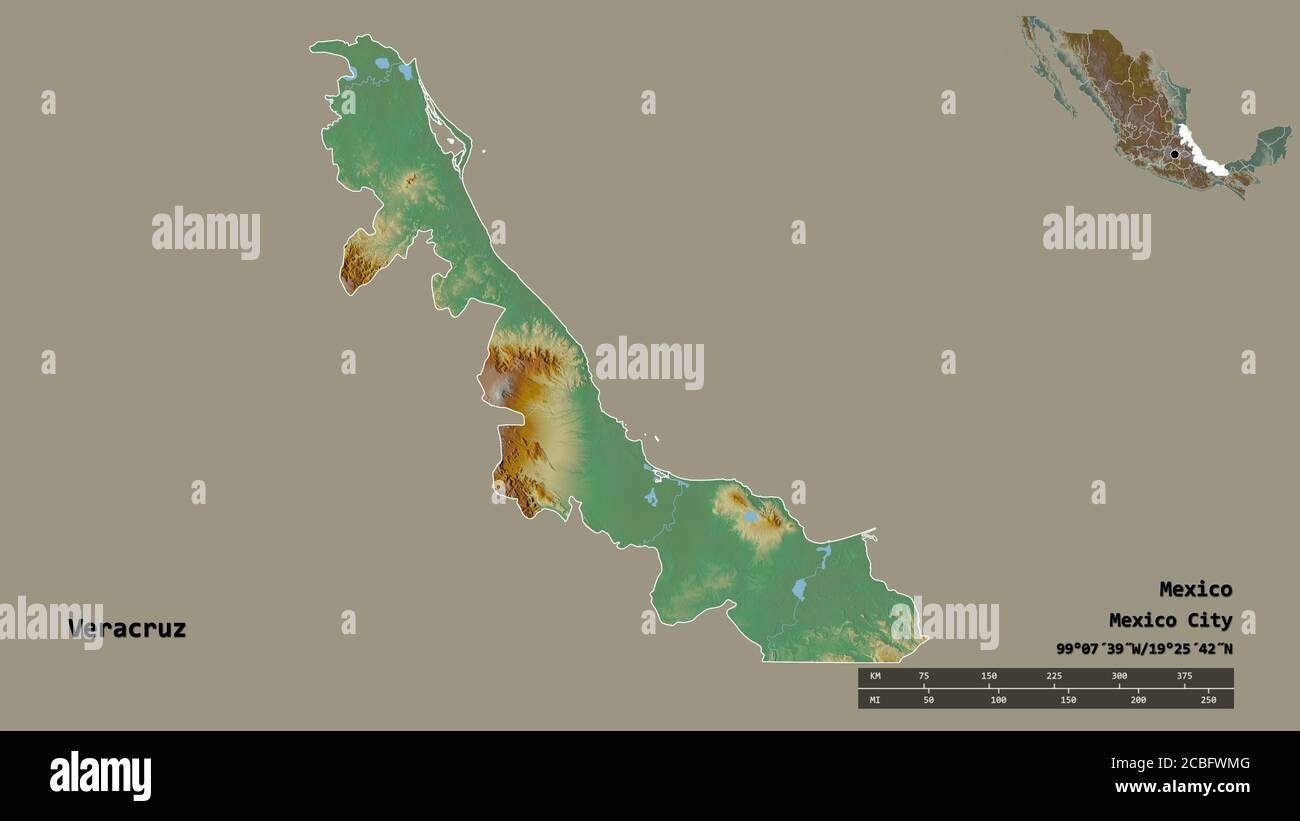 Mapa Veracruz Mexico Shape Of Veracruz, State Of Mexico, With Its