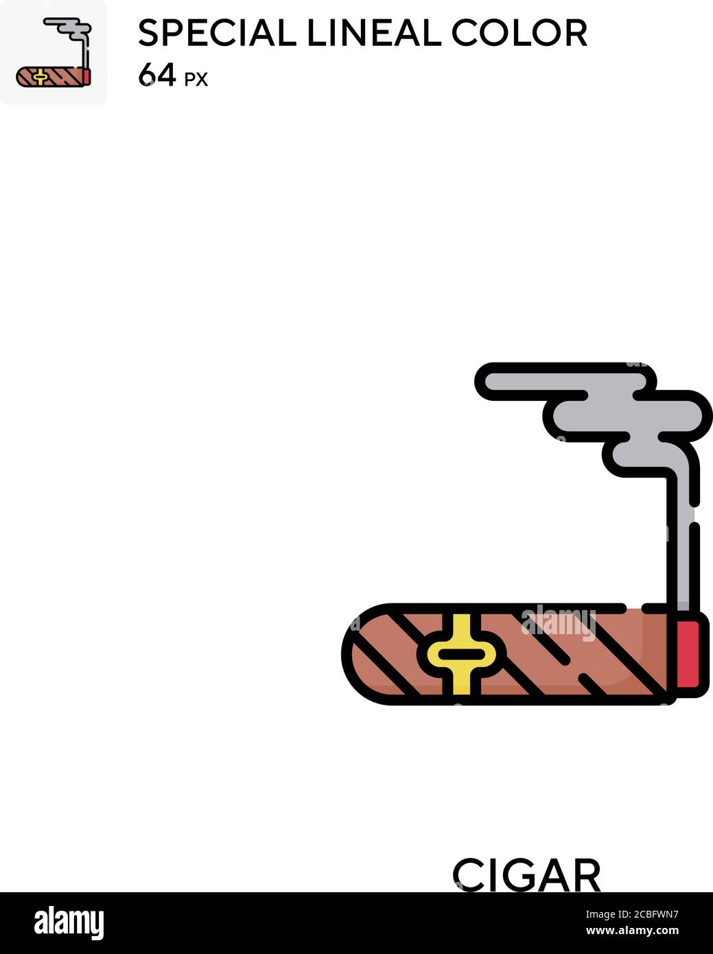 Cigar Simple vector icon. Cigar icons for your business project Stock ...