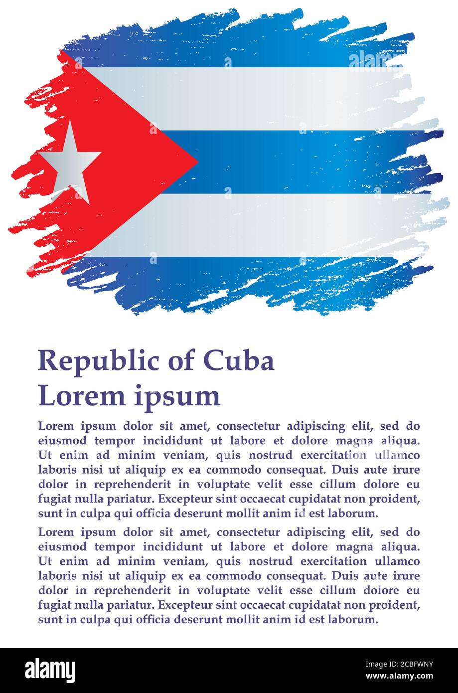 Flag of Cuba, Republic of Cuba. Template for award design, an official ...