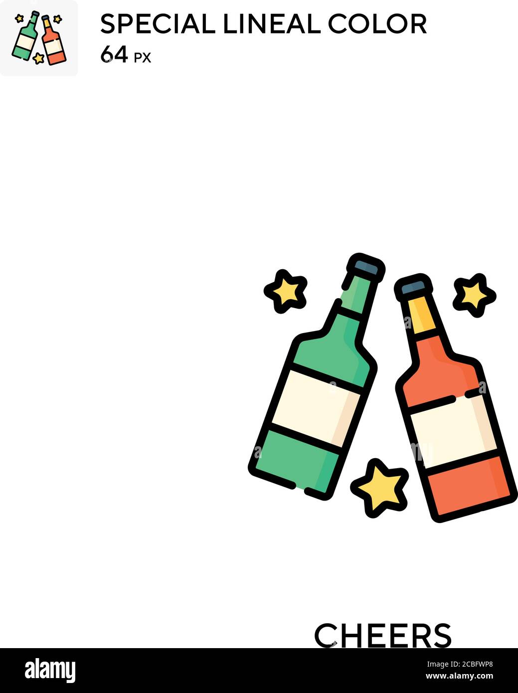 Cheers Simple vector icon. Cheers icons for your business project Stock ...