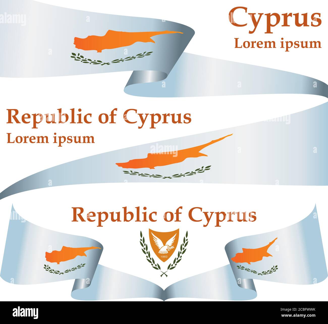 Flag of Cyprus, Republic of Cyprus. Template for award design, an ...