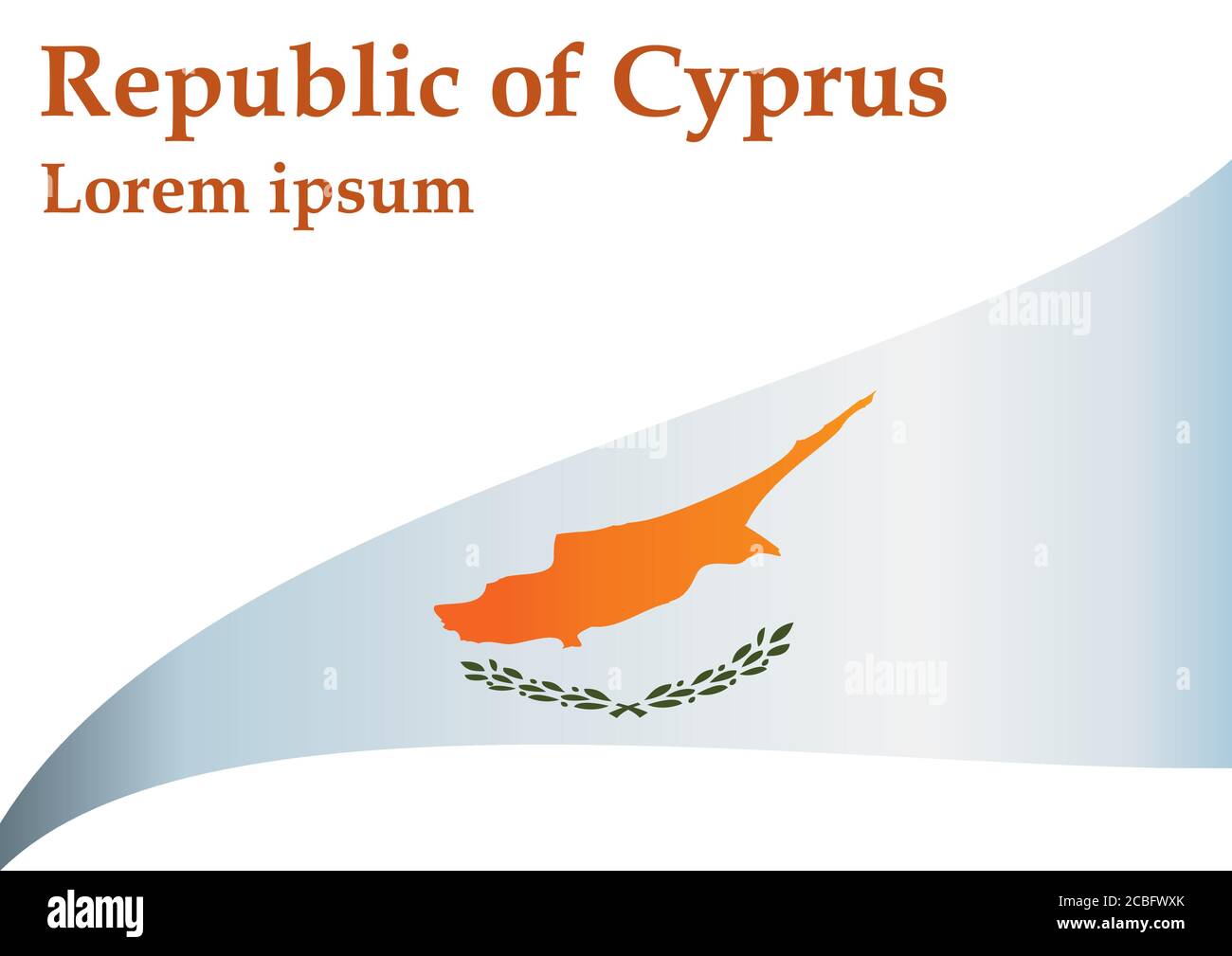 Flag of Cyprus, Republic of Cyprus. Template for award design, an ...