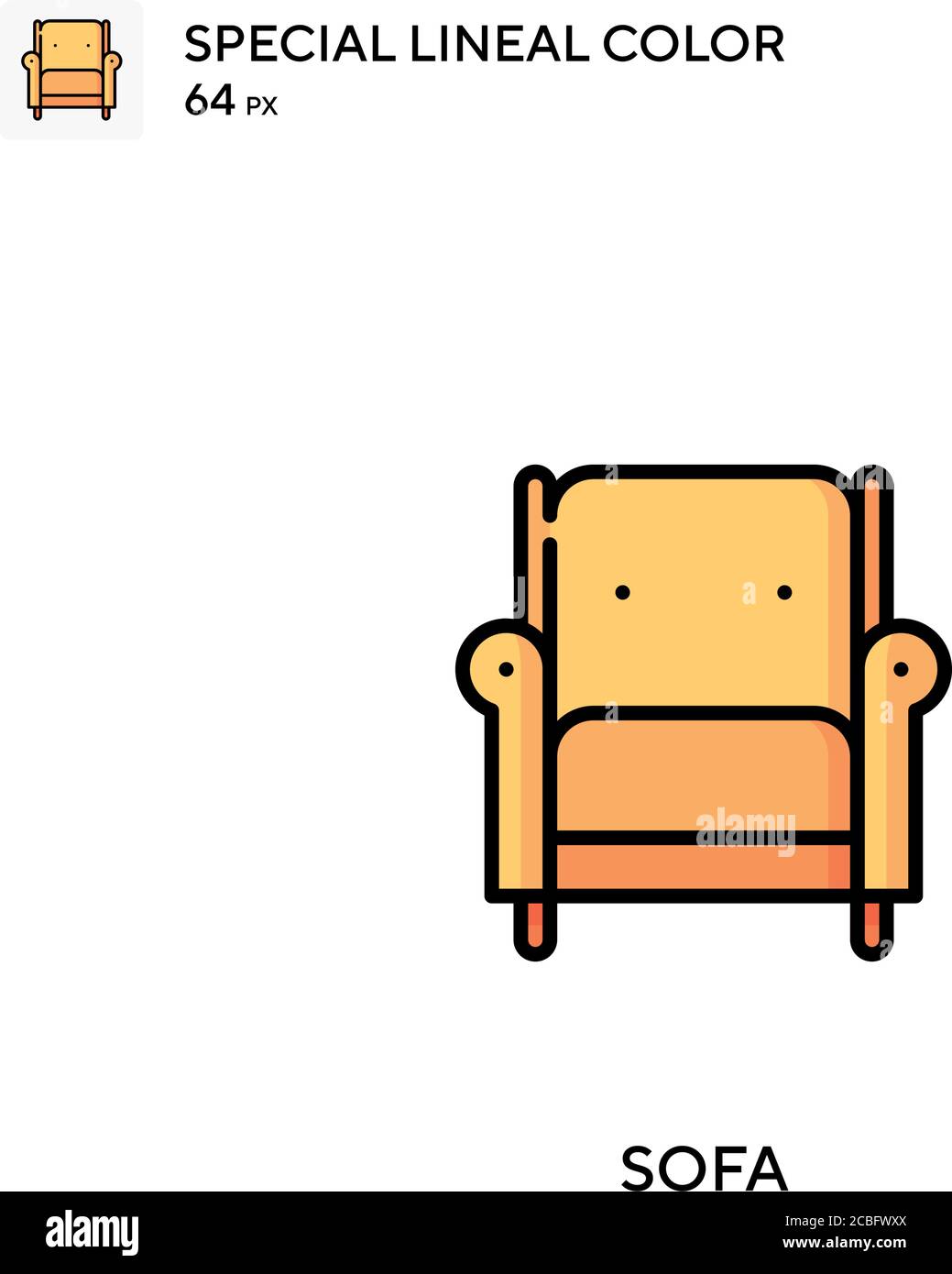Sofa Simple vector icon. Sofa icons for your business project Stock ...