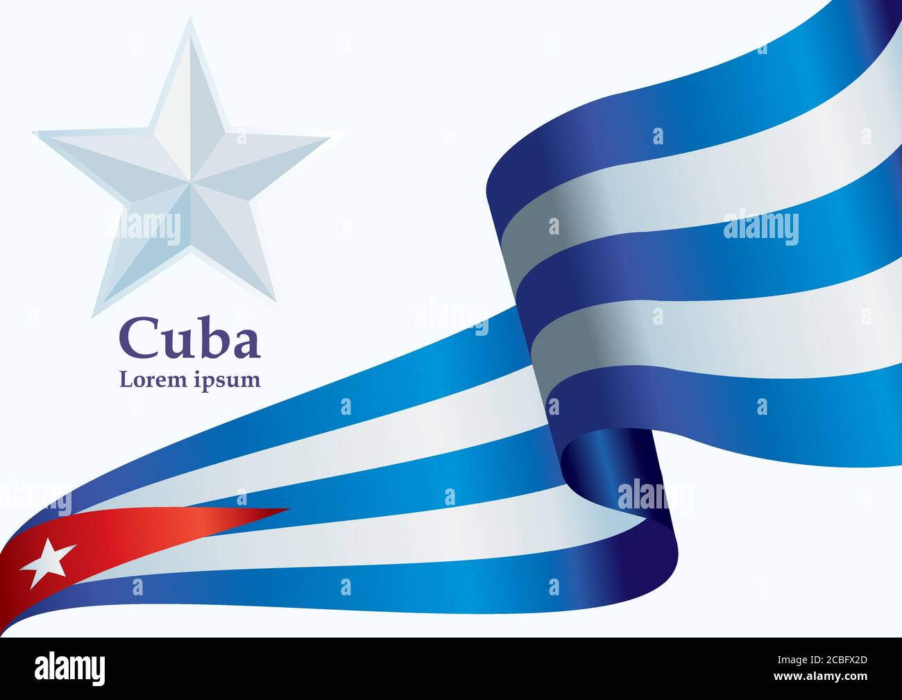 Flag of Cuba, Republic of Cuba. Template for award design, an official ...