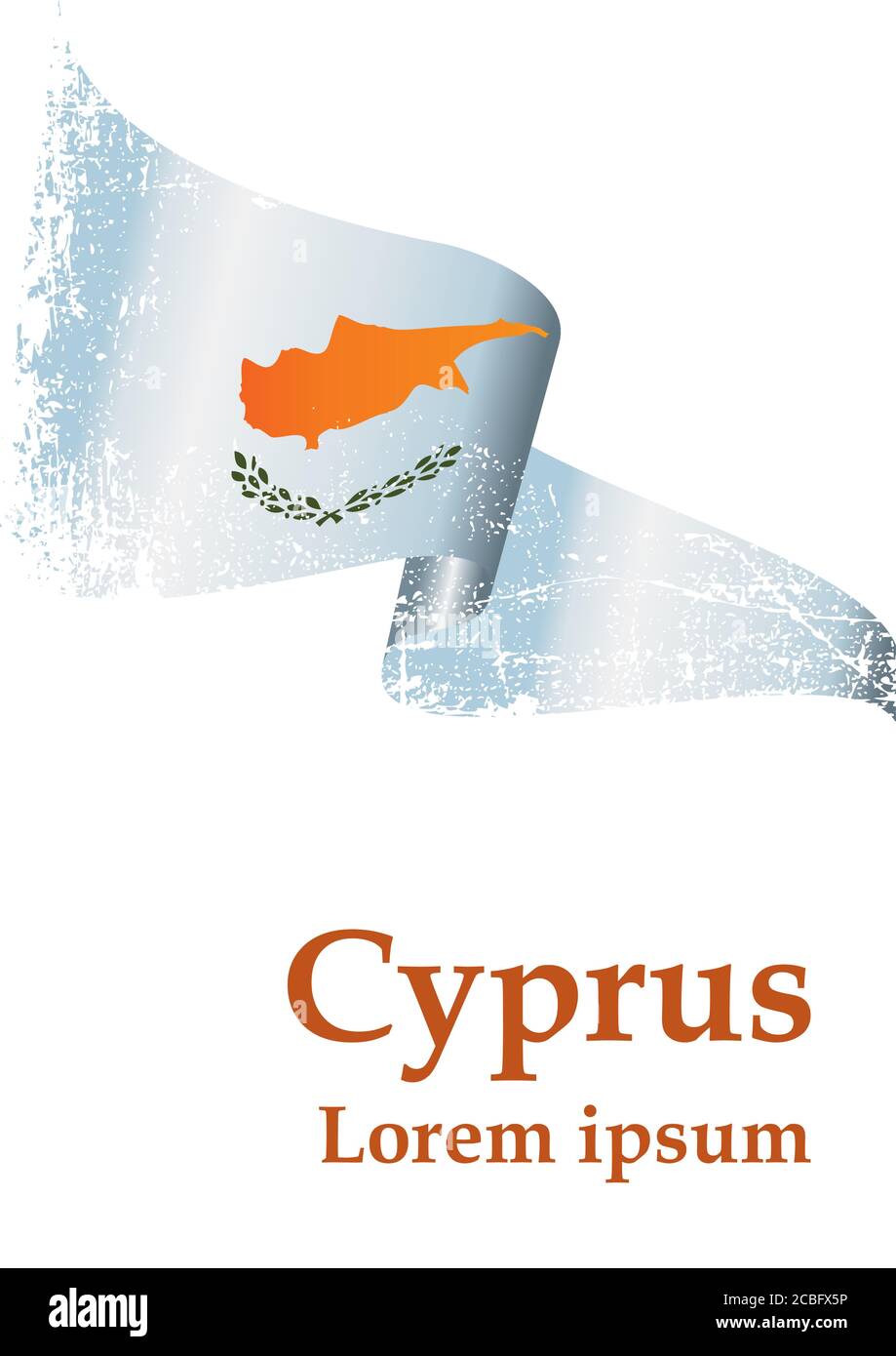 Flag of Cyprus, Republic of Cyprus. Template for award design, an ...