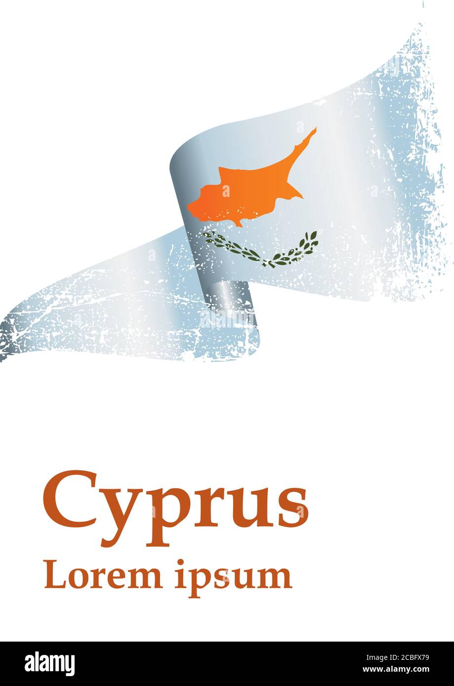 Flag of Cyprus, Republic of Cyprus. Template for award design, an ...