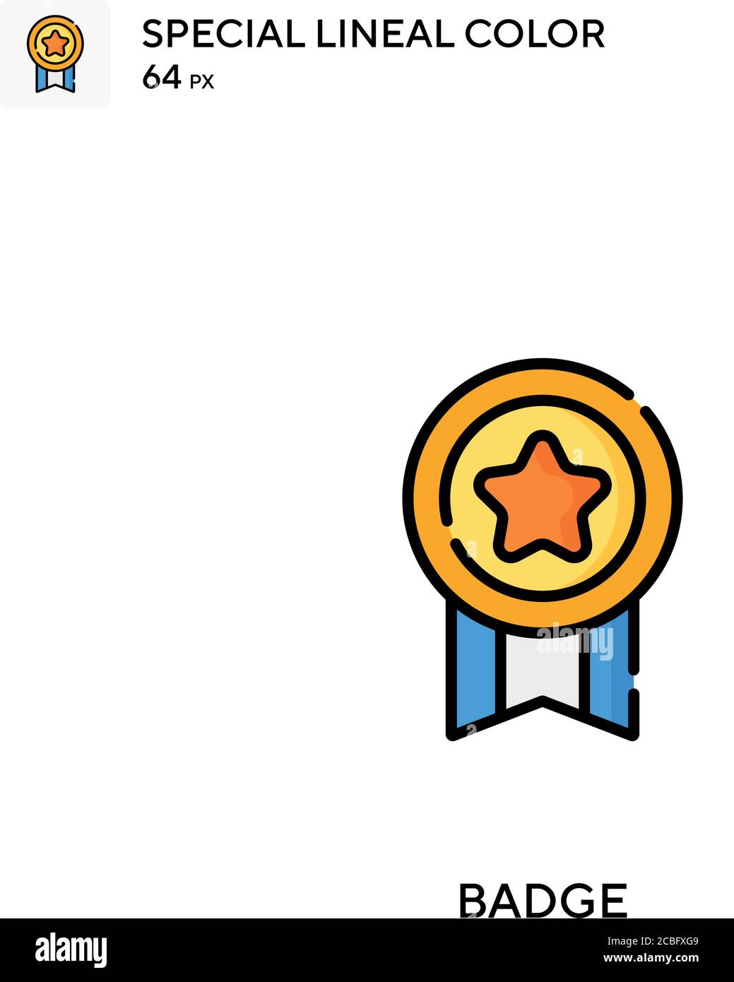 Badge Simple vector icon. Badge icons for your business project Stock ...