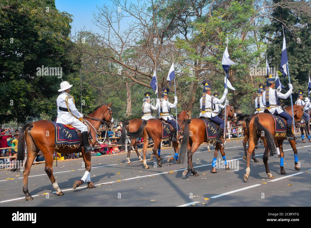Kolkata, West Bengal, India - 26th January 2020 : March past of Kolkata ...