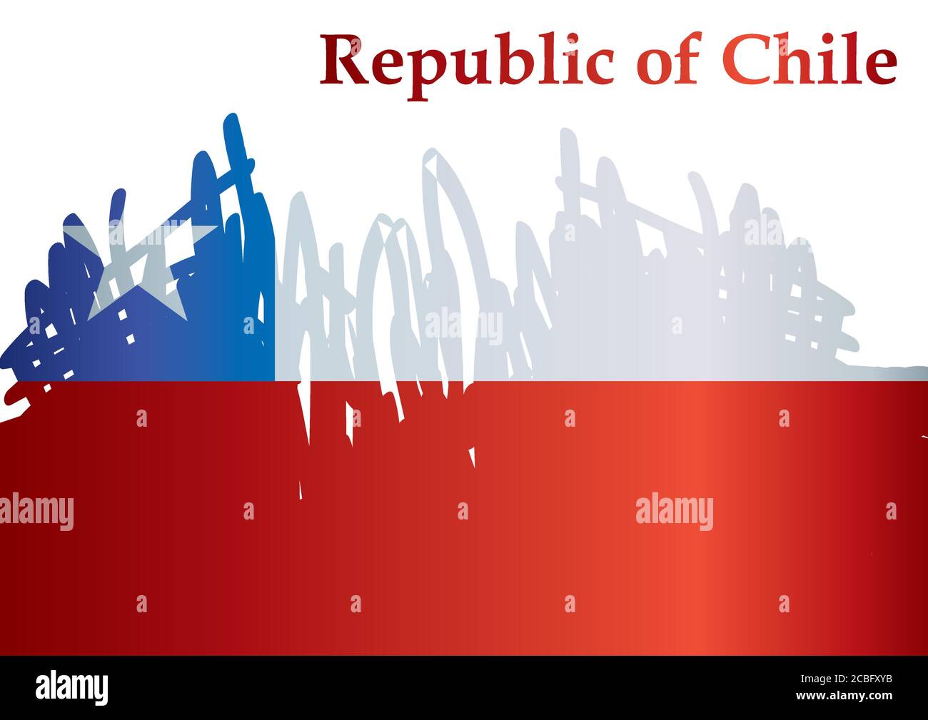 Flag of Chile, Republic of Chile. Template for award design, an ...