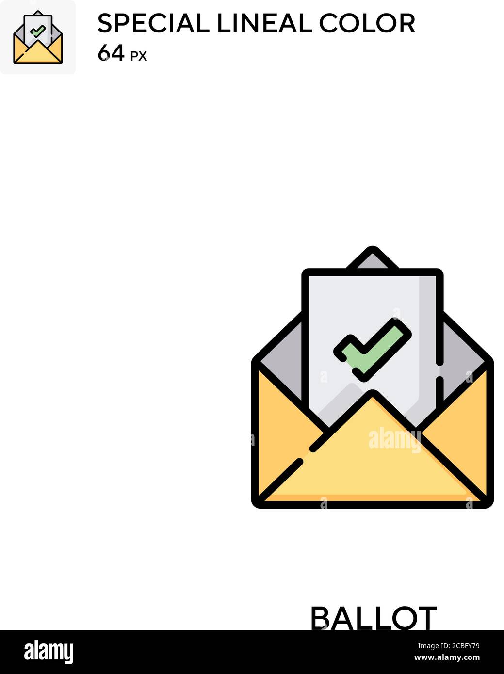 Ballot Simple vector icon. Ballot icons for your business project Stock ...