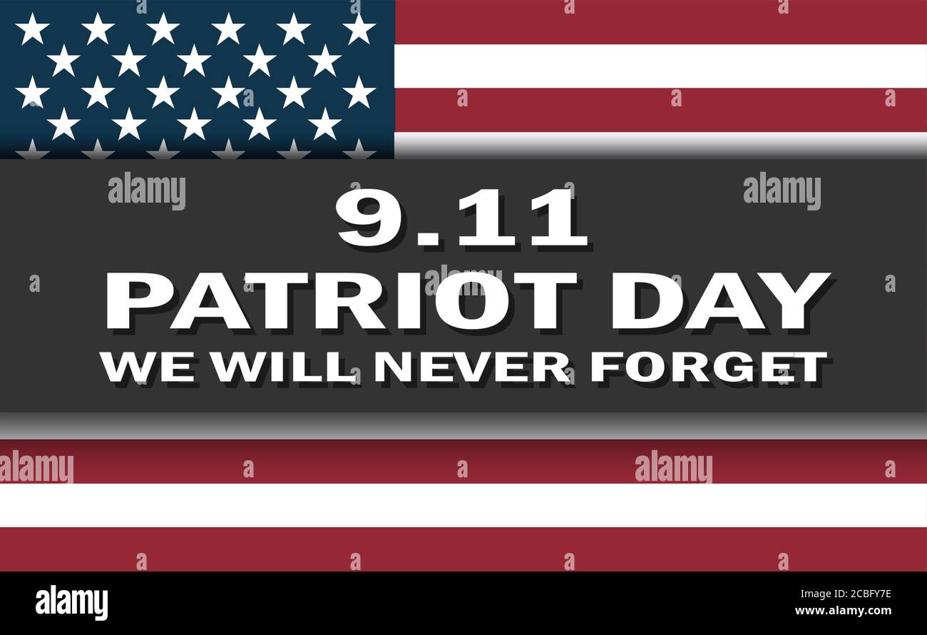 Sept 11 patriot day Usa flag poster Stock Vector Image & Art - Alamy