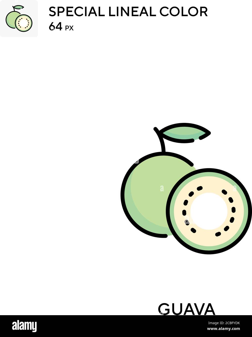Guava Simple vector icon. Guava icons for your business project Stock ...