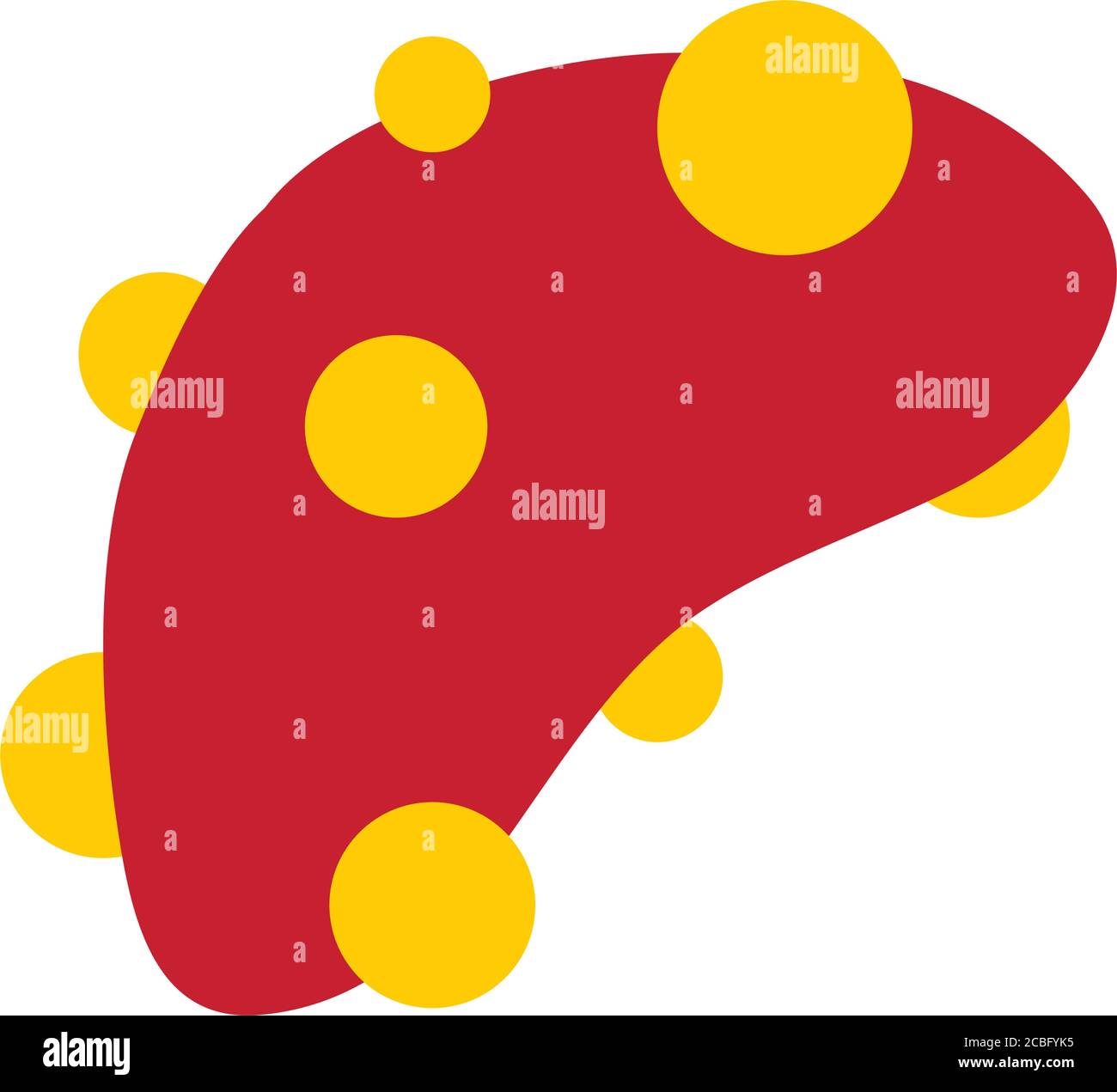 bacteria of vibrio cholerae icon over white background, flat style ...