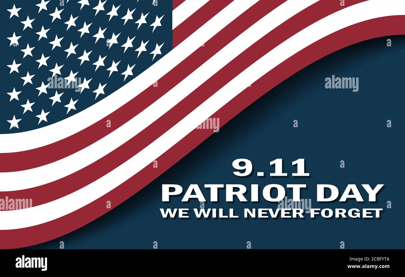 Sept 11 patriot day Usa flag poster Stock Vector Image & Art - Alamy
