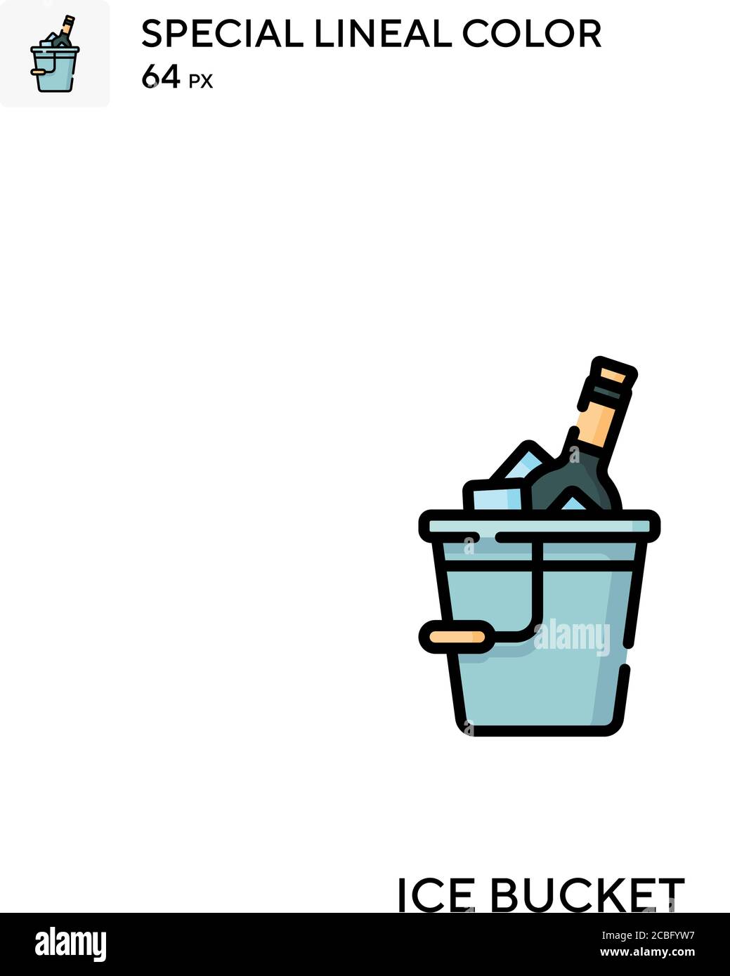 Ice bucket Simple vector icon. Ice bucket icons for your business ...