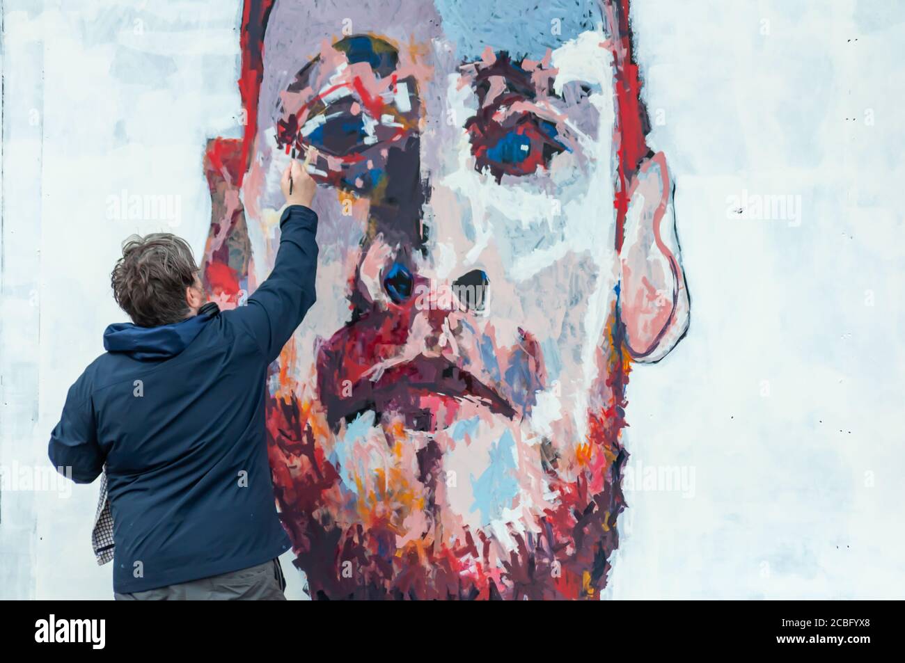 Glasgow, Scotland, UK. 13th August, 2020. Glasgow based fine artist ...