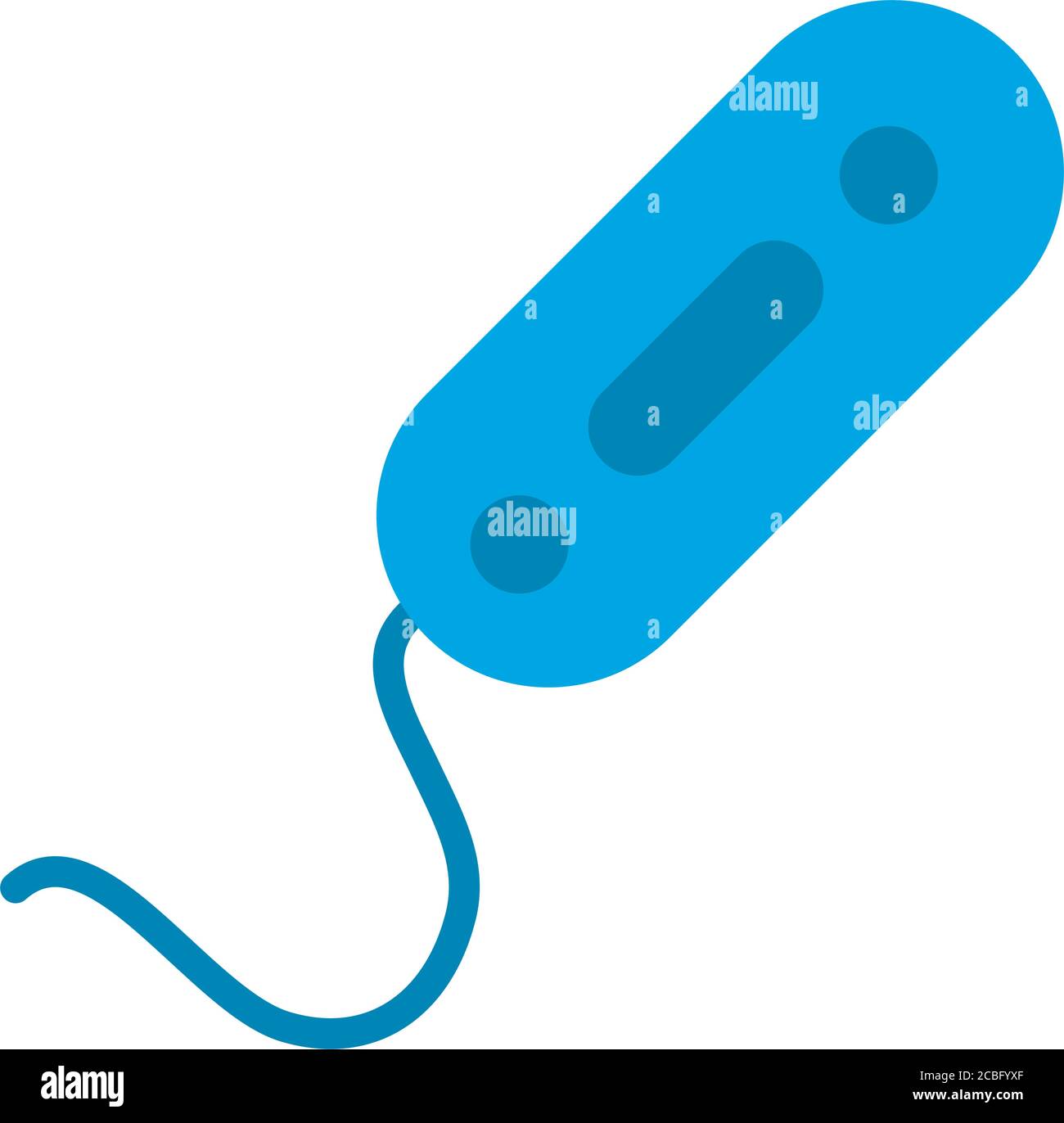 bacteria of cholera icon over white background, flat style, vector ...