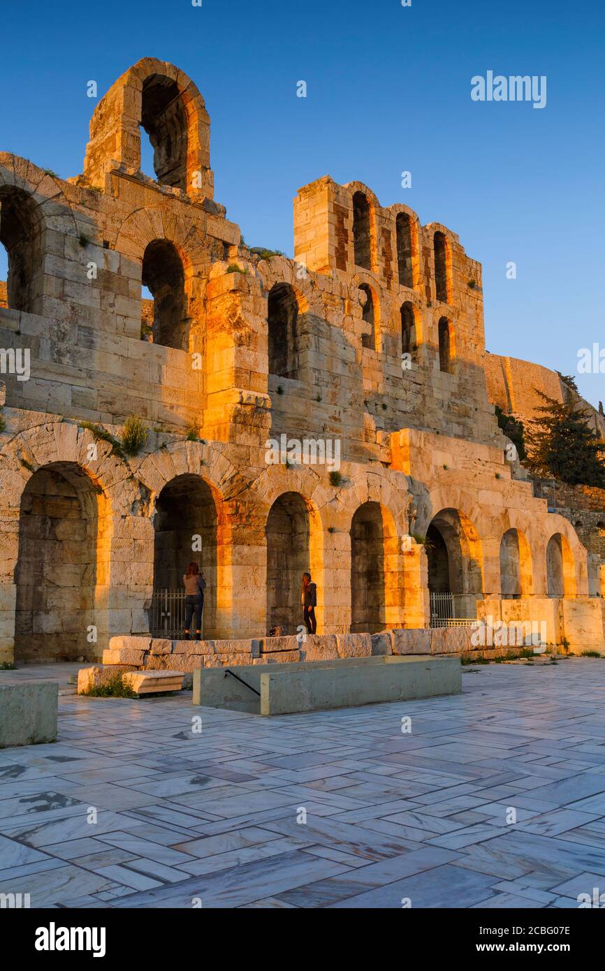 Remains of Odeon in the old town of Athens, Greece Stock Photo - Alamy