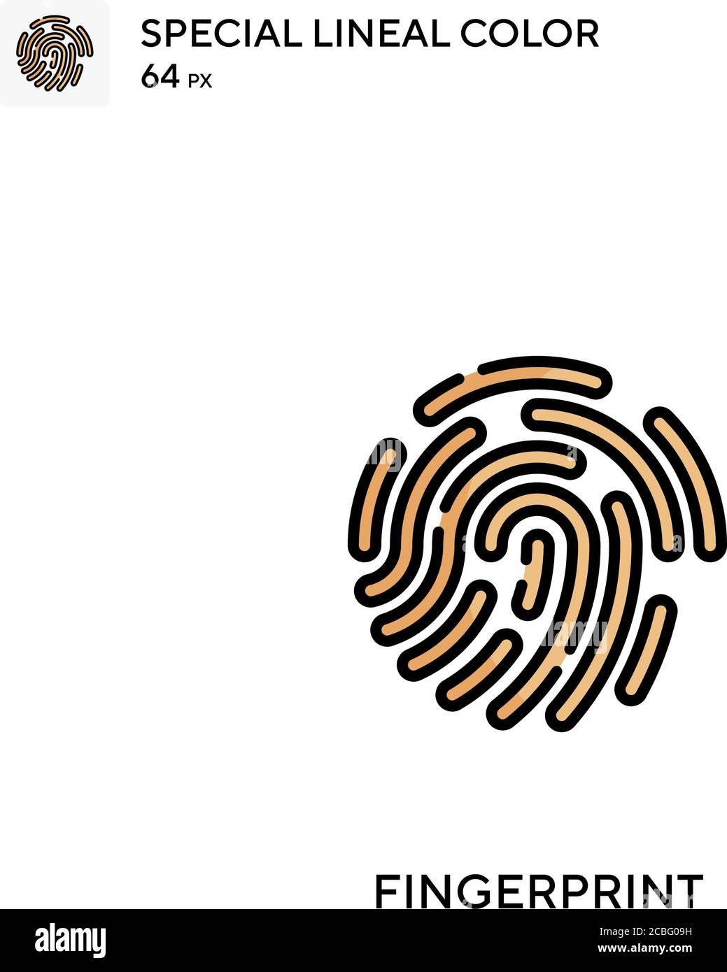 Fingerprint Simple vector icon. Fingerprint icons for your business ...