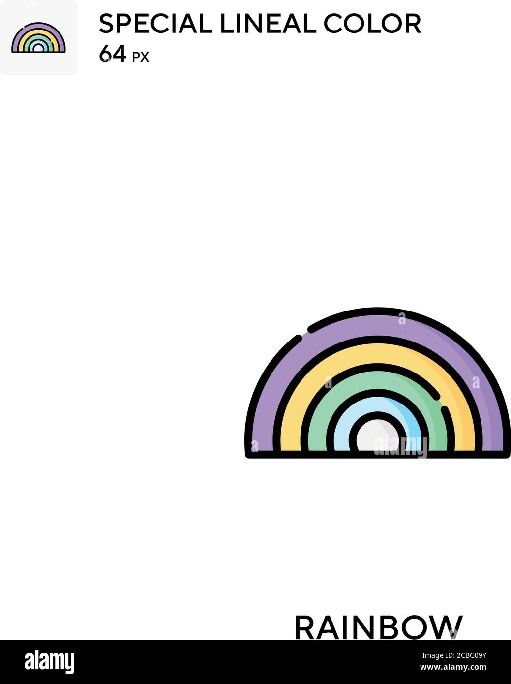 Rainbow Simple vector icon. Rainbow icons for your business project ...