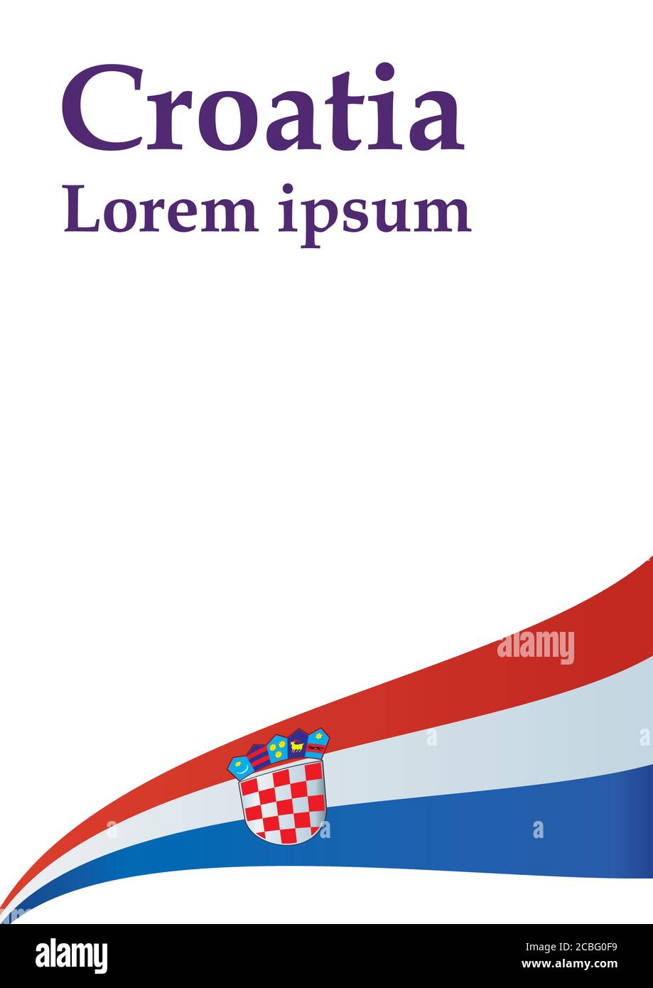Flag of Croatia, Republic of Croatia. Template for award design, an ...