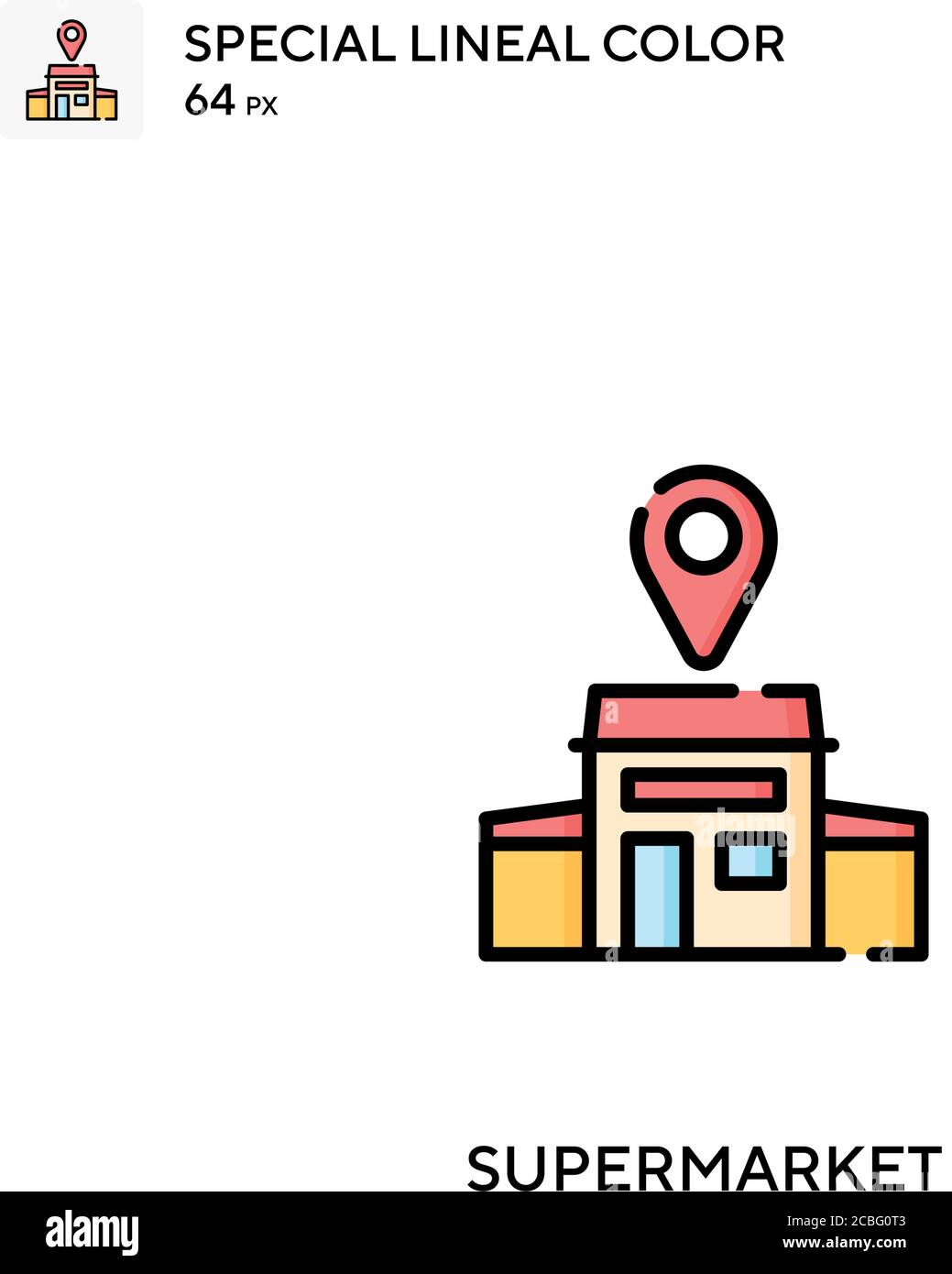 Supermarket Simple vector icon. Supermarket icons for your business ...