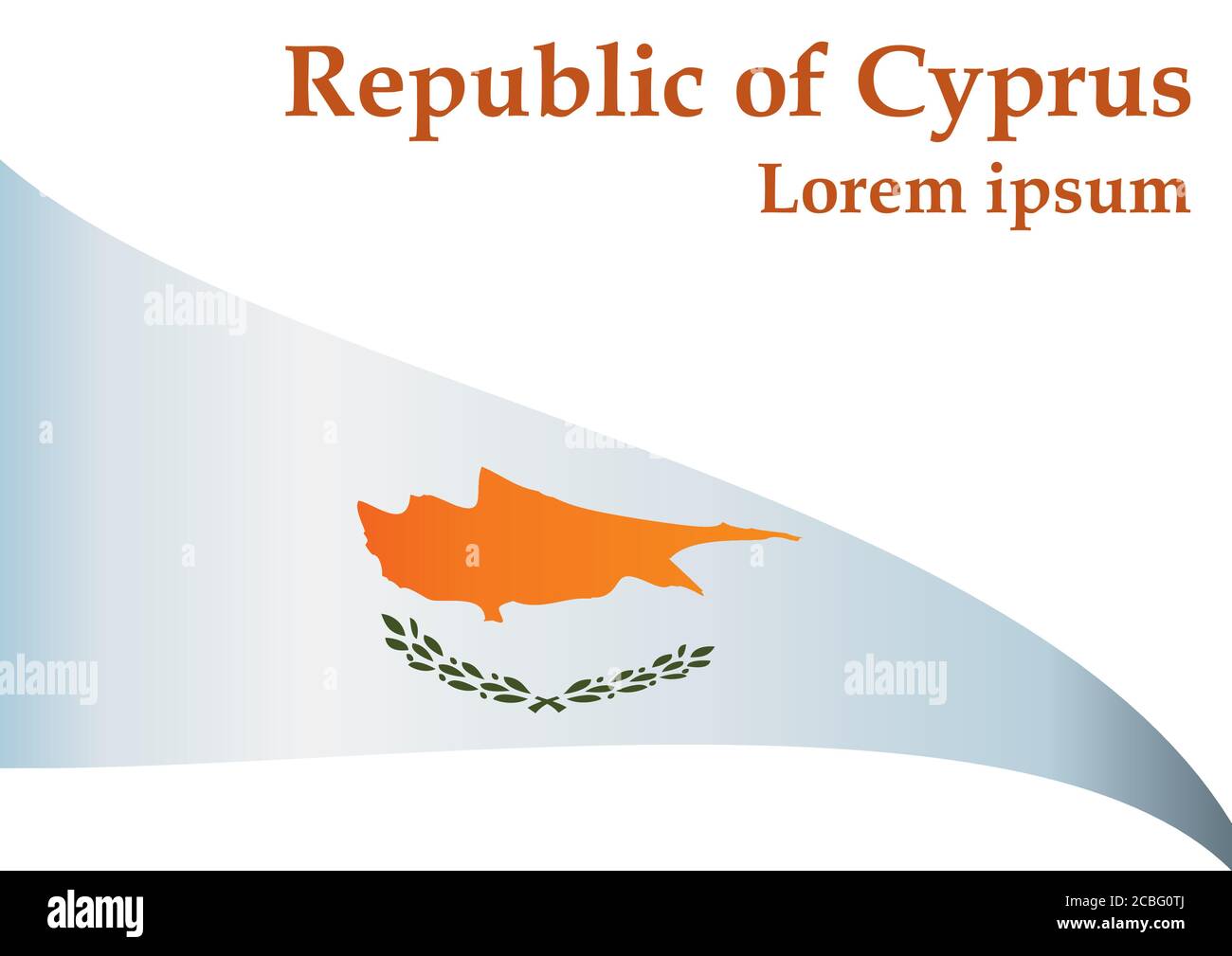 Flag of Cyprus, Republic of Cyprus. Template for award design, an ...