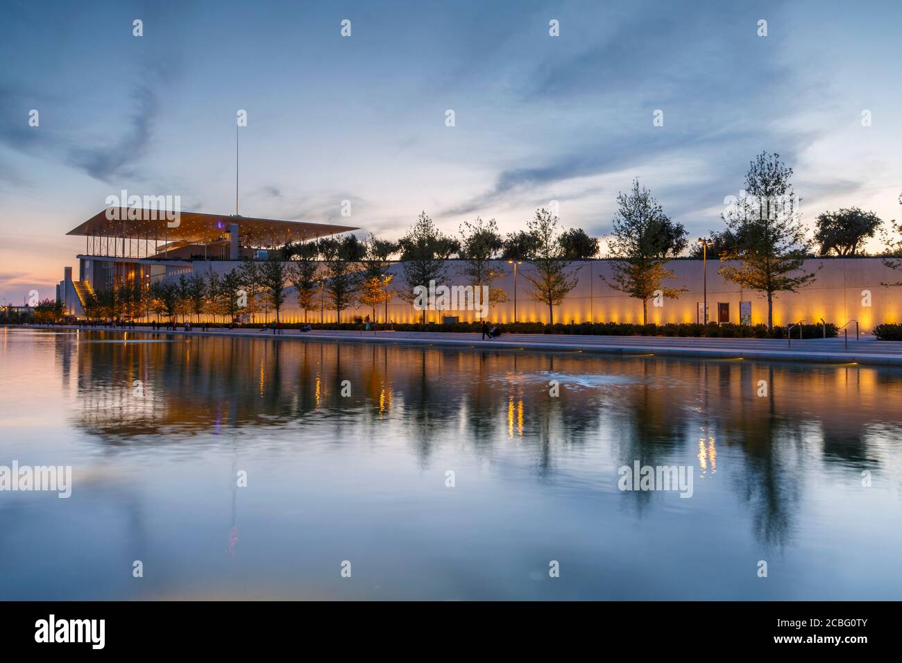 National Library of Greece and the Greek National Opera in Athens Stock ...