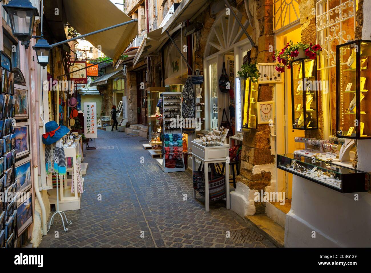 Shopping street in chania crete hi-res stock photography and images - Alamy