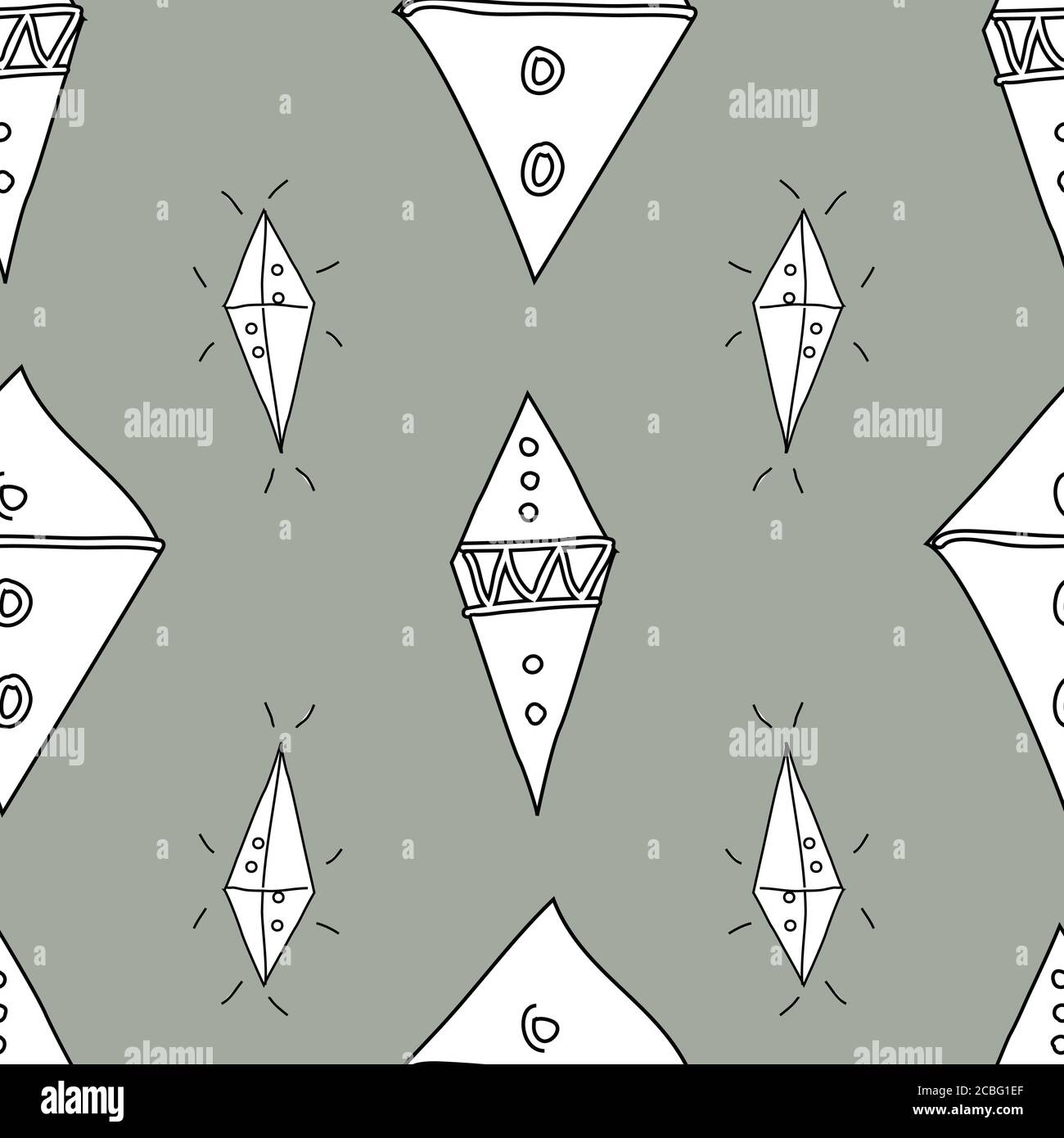 circles in diamonds Doodle Pattern Filled Diamond shape Seamless ...