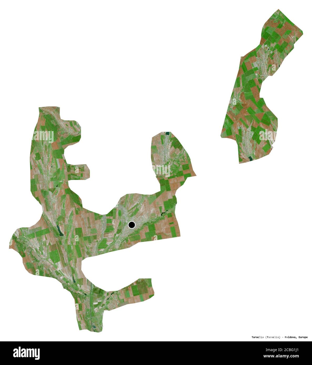 Shape of Taraclia, district of Moldova, with its capital isolated on ...