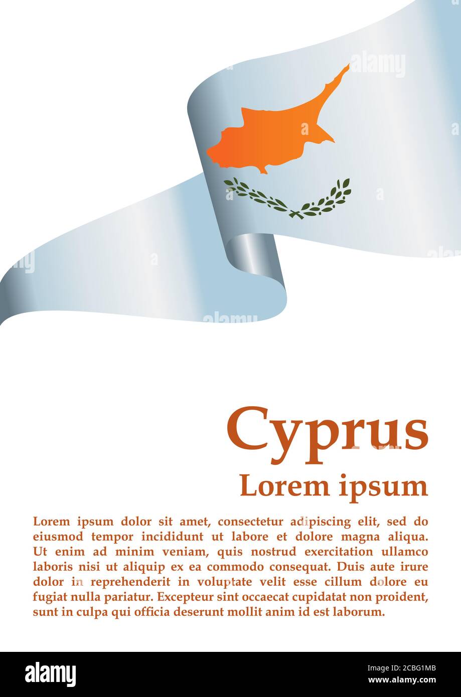 Flag of Cyprus, Republic of Cyprus. Template for award design, an ...