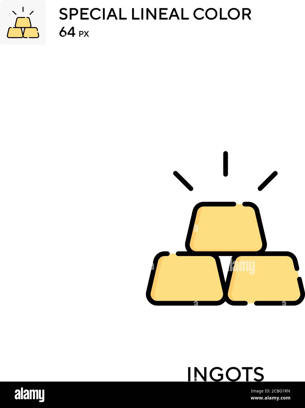 Ingots Simple vector icon. Ingots icons for your business project Stock ...