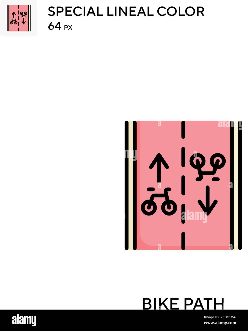 Bike path Simple vector icon. Bike path icons for your business project ...