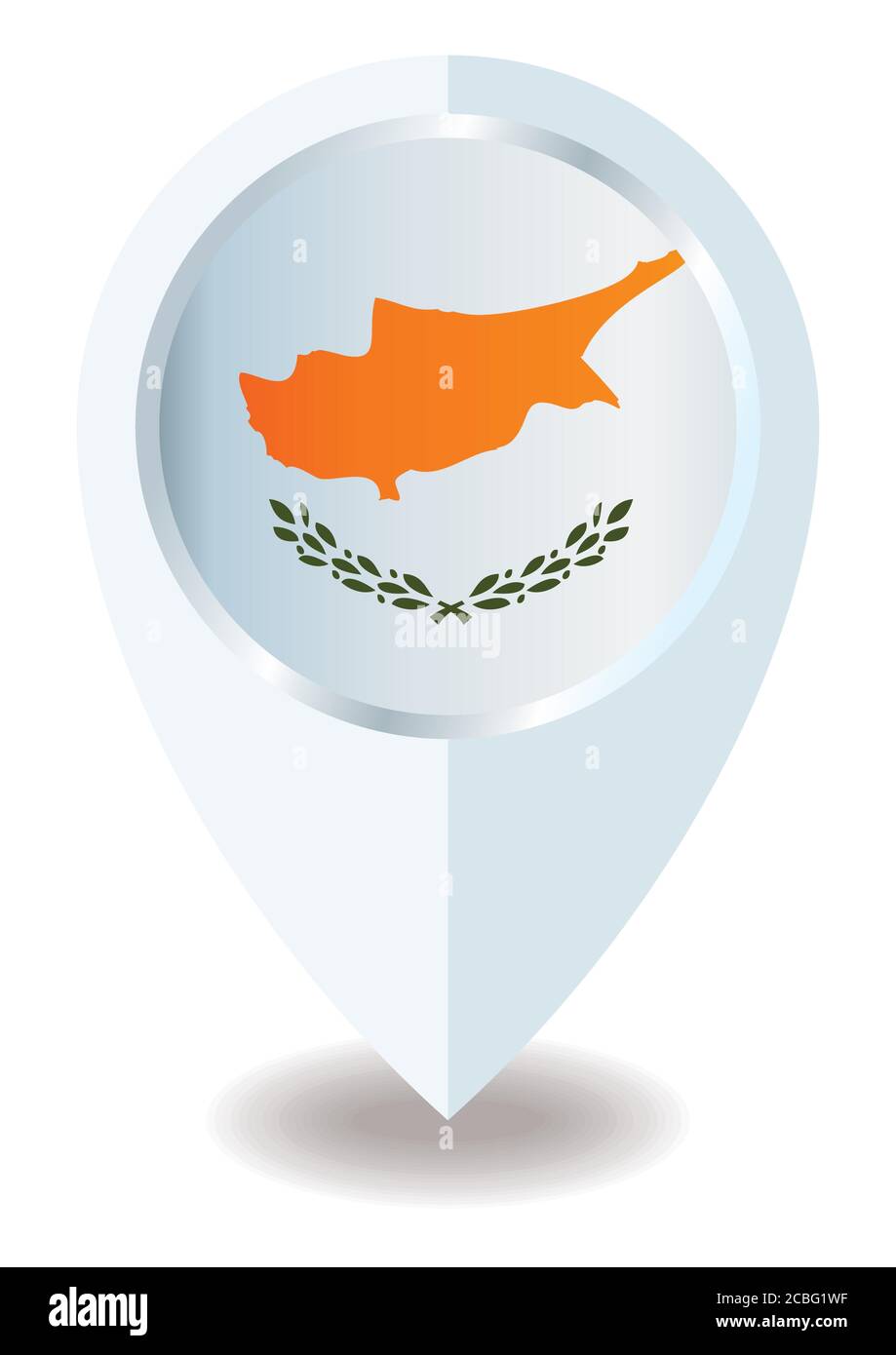 Flag of Cyprus, Republic of Cyprus. Template for award design, an ...