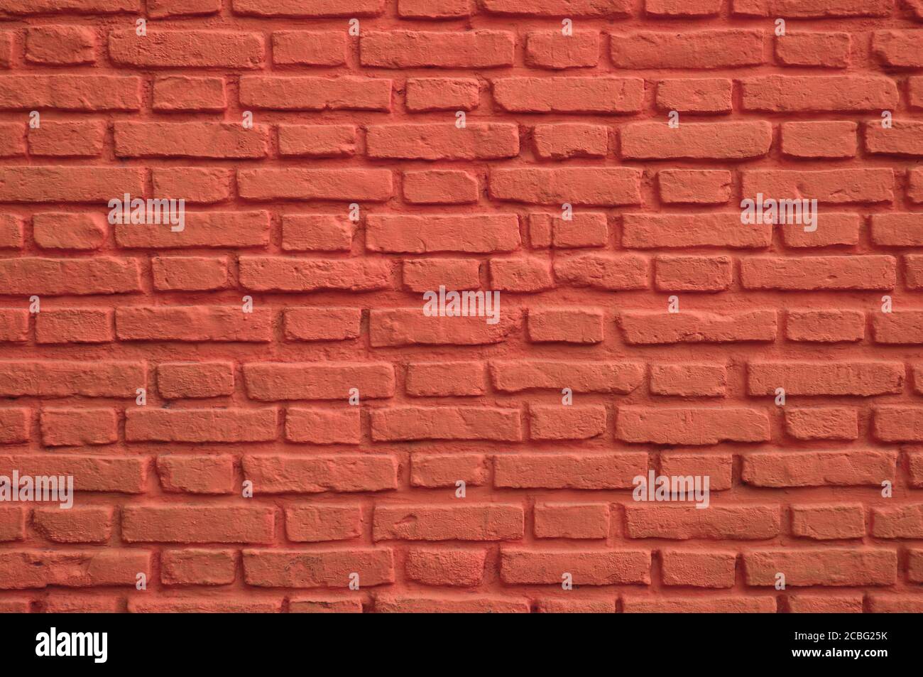 Front View of Persian Red Colored Old Brick Wall for Background ...