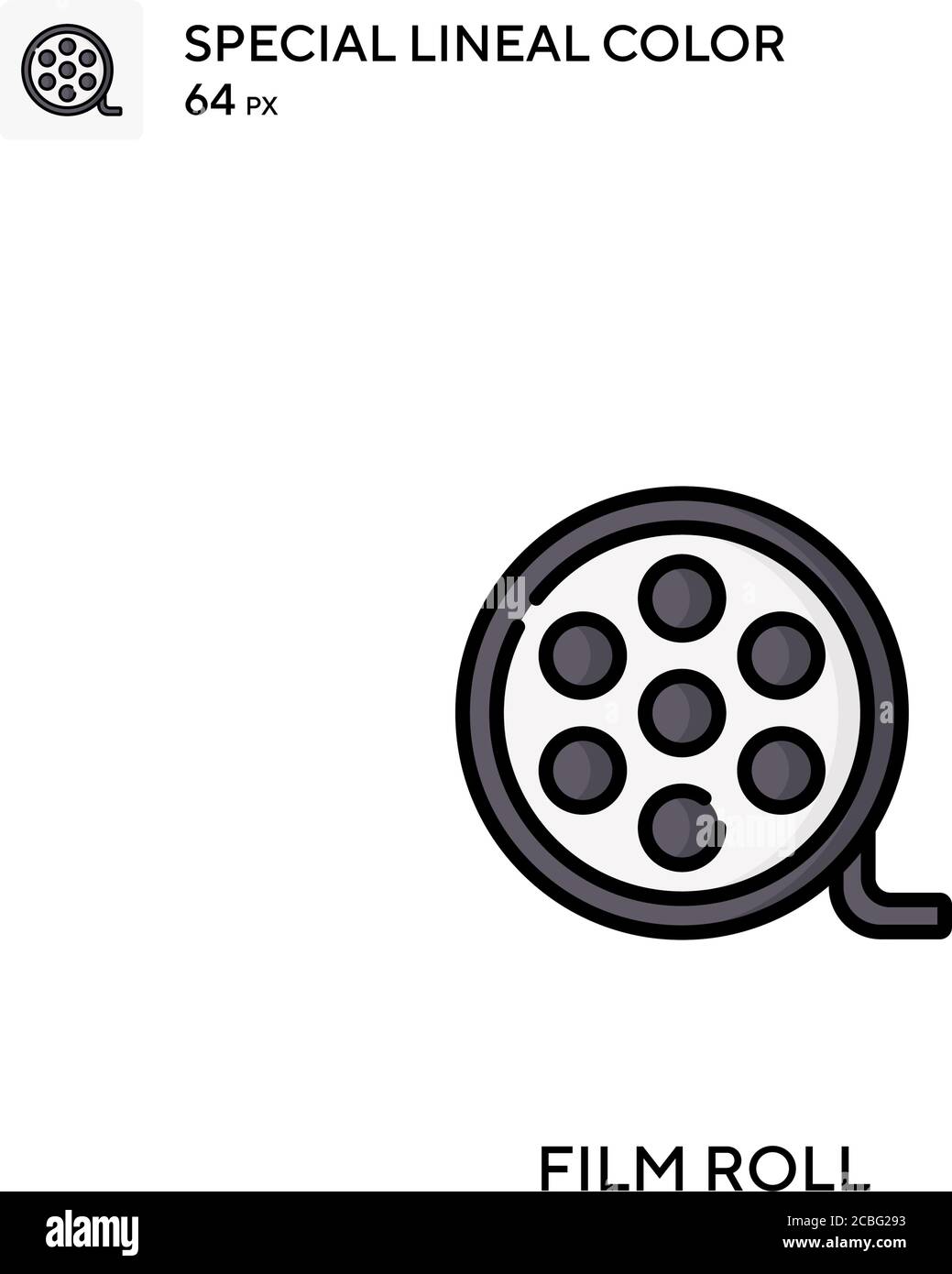 Film roll Simple vector icon. Film roll icons for your business project ...
