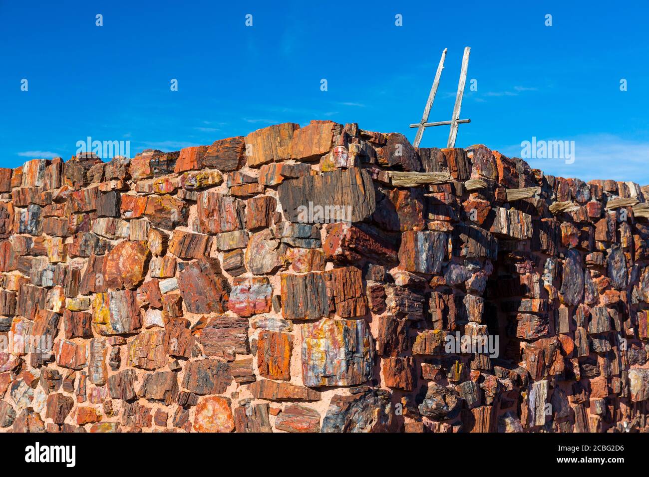 "Agate house", Reconstruction of Indian Pueblo, Petrified Forest ...
