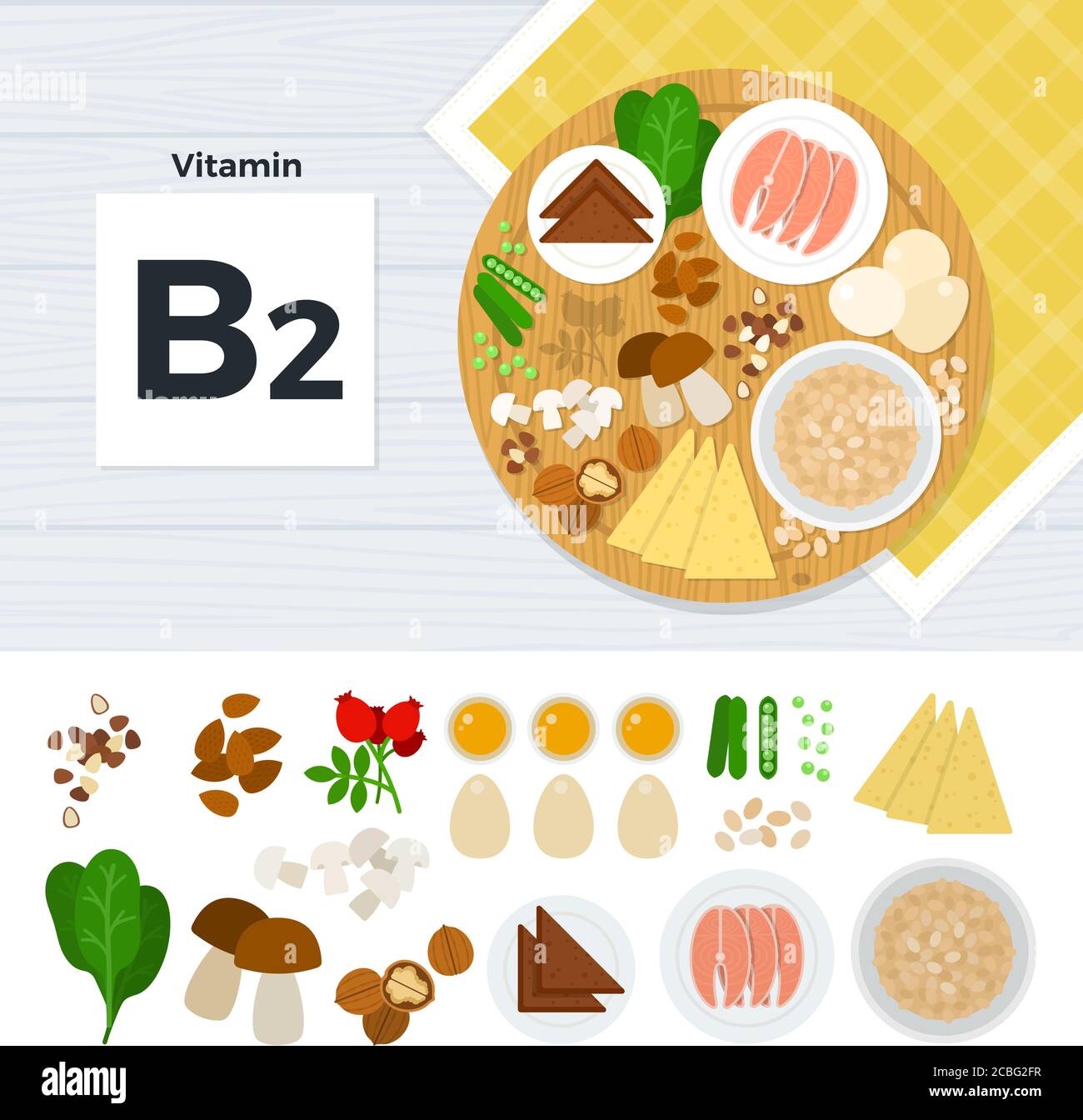 Products with vitamin B2 Stock Vector Image & Art - Alamy